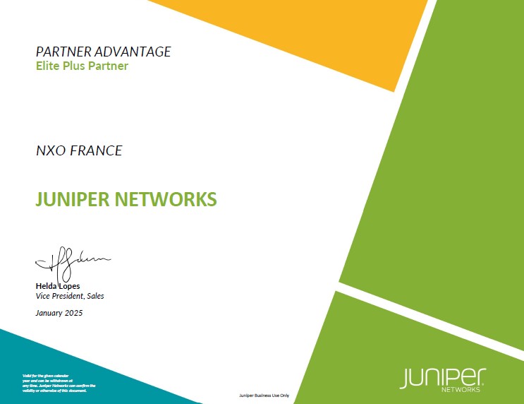 Juniper partenaire NXO, NXO partenaire Elite plus Juniper