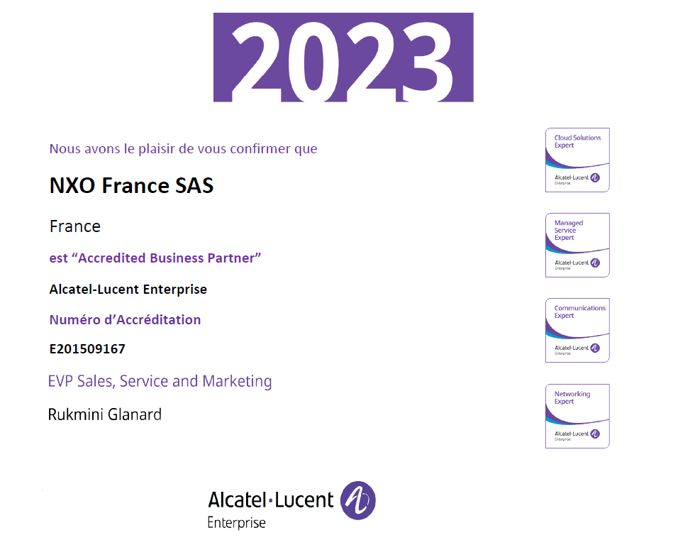 Alcatel partenaire NXO, intégrateur Alcatel-Lucent Enterprise - NXO